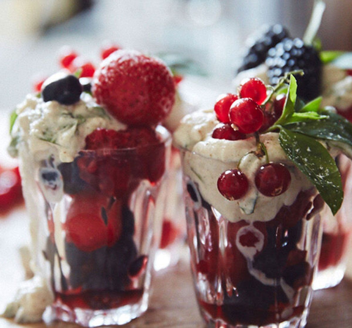Marinated Berries with Thai Basil-Cream & Long Pepper | NEFF