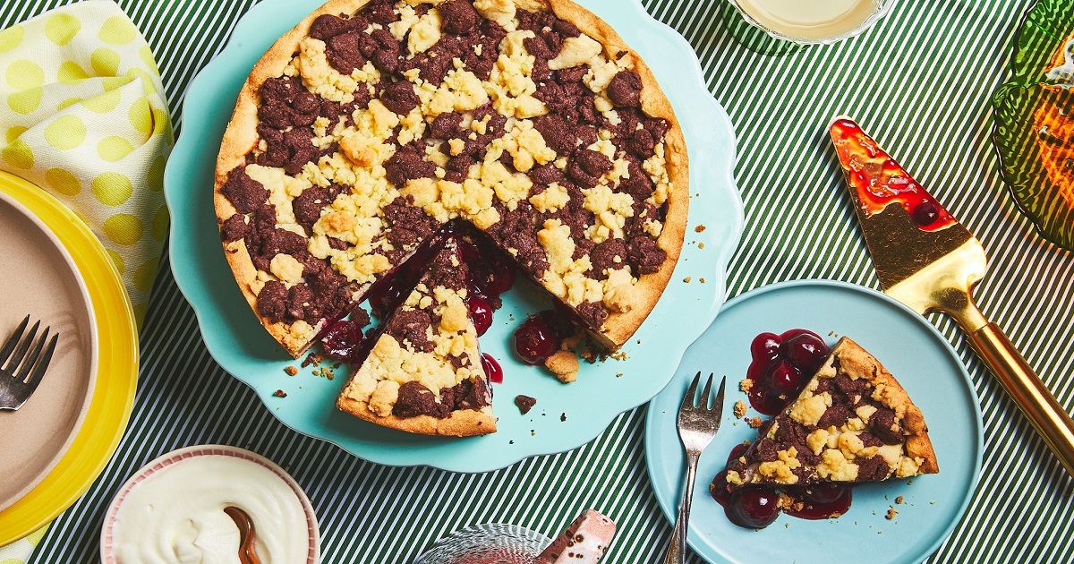 German Sour Cherry Streusel Cake