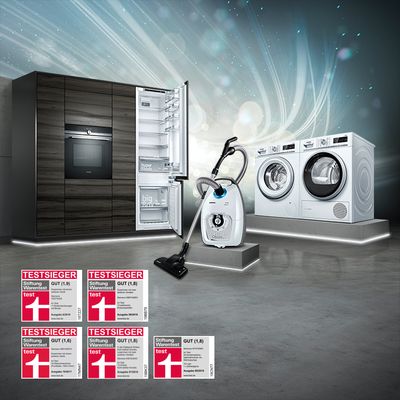 Stiftung Warentest Testsieger | Übersicht | Siemens Hausgeräte
