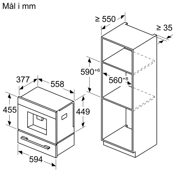 CT918L1B0 Integrert espressomaskin | Siemens Hvitevarer NO