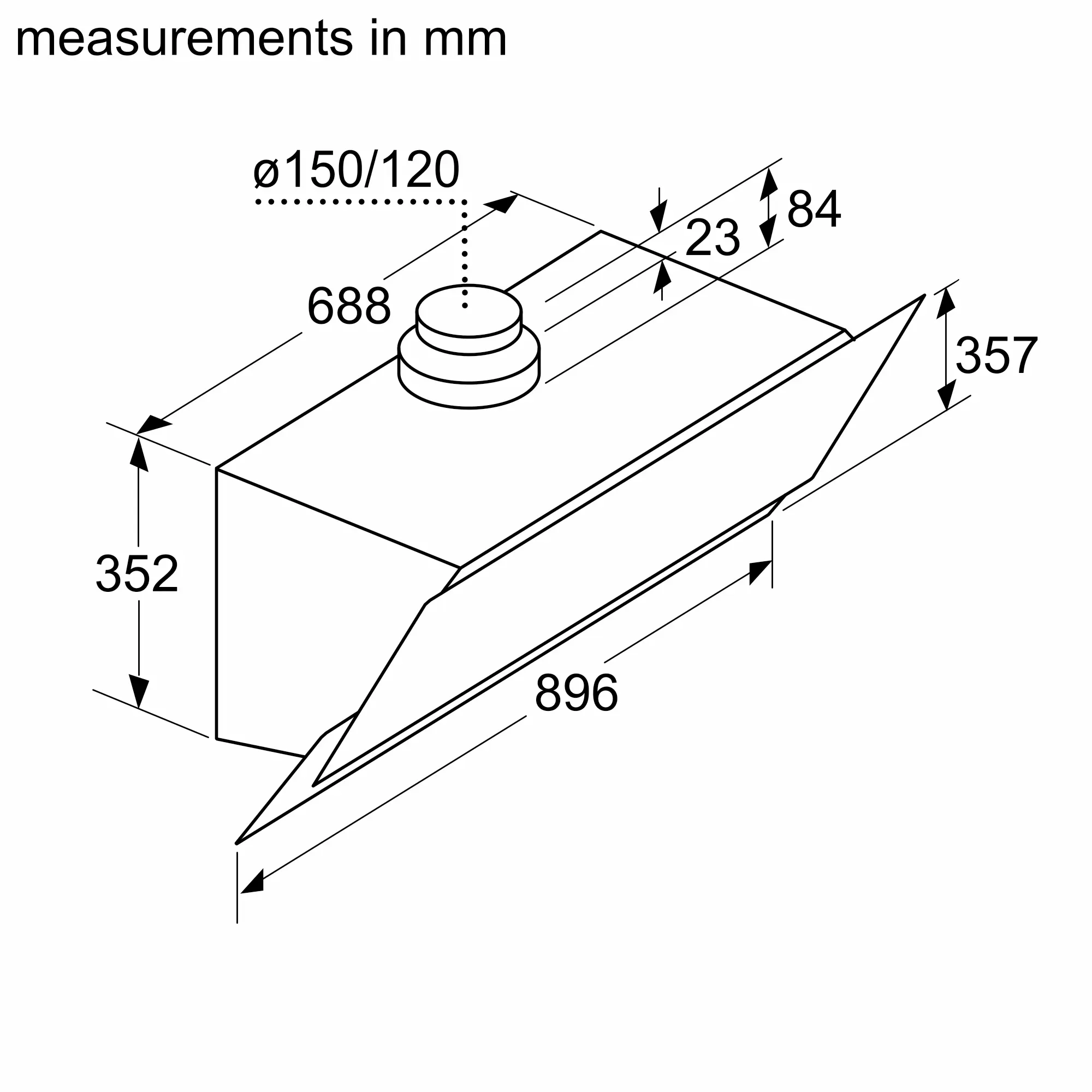 DWK96AJ60M Wall-mounted hood | BOSCH GH