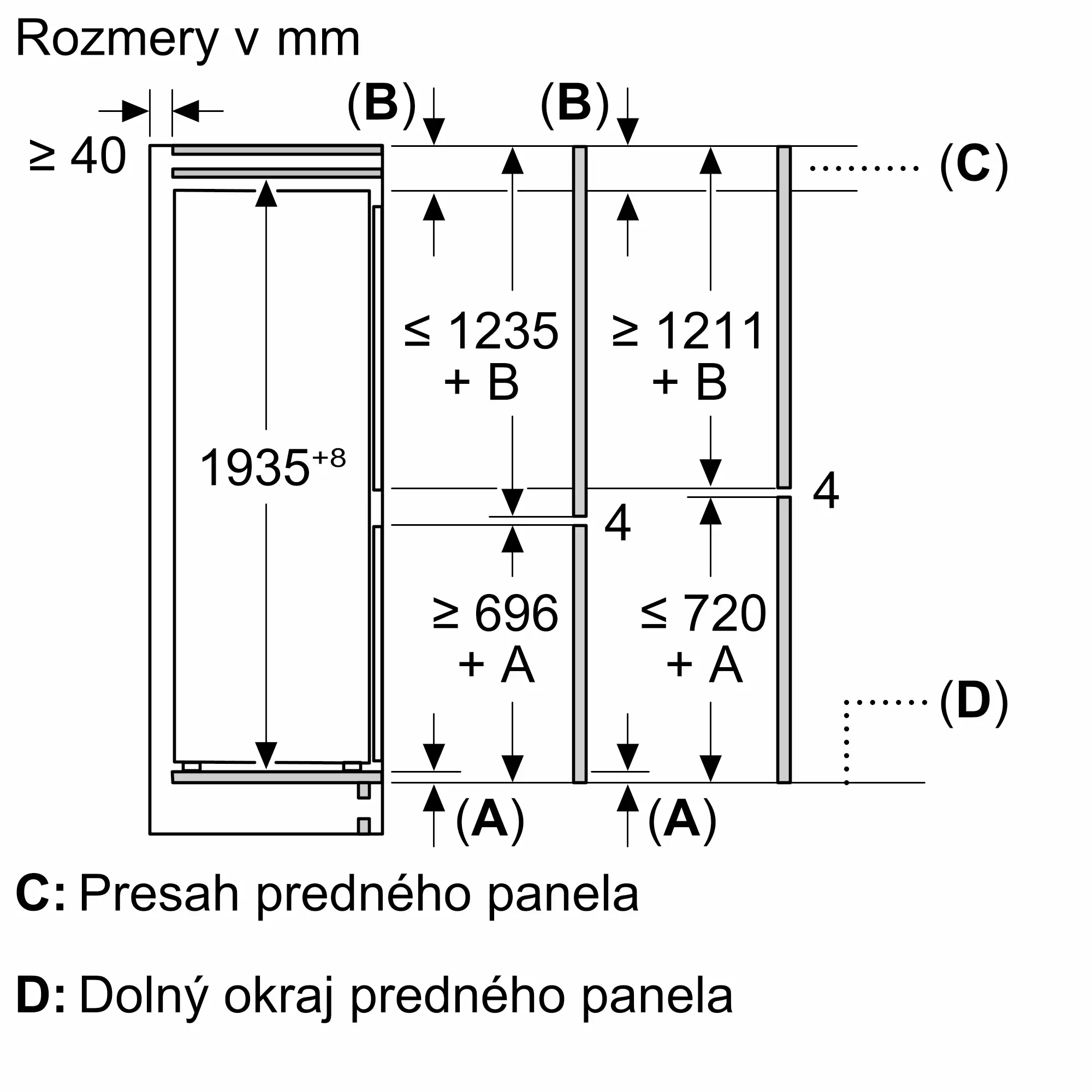 KIN96ADC0 Zabudovateľná chladnička s mrazničkou dole | Bosch SK