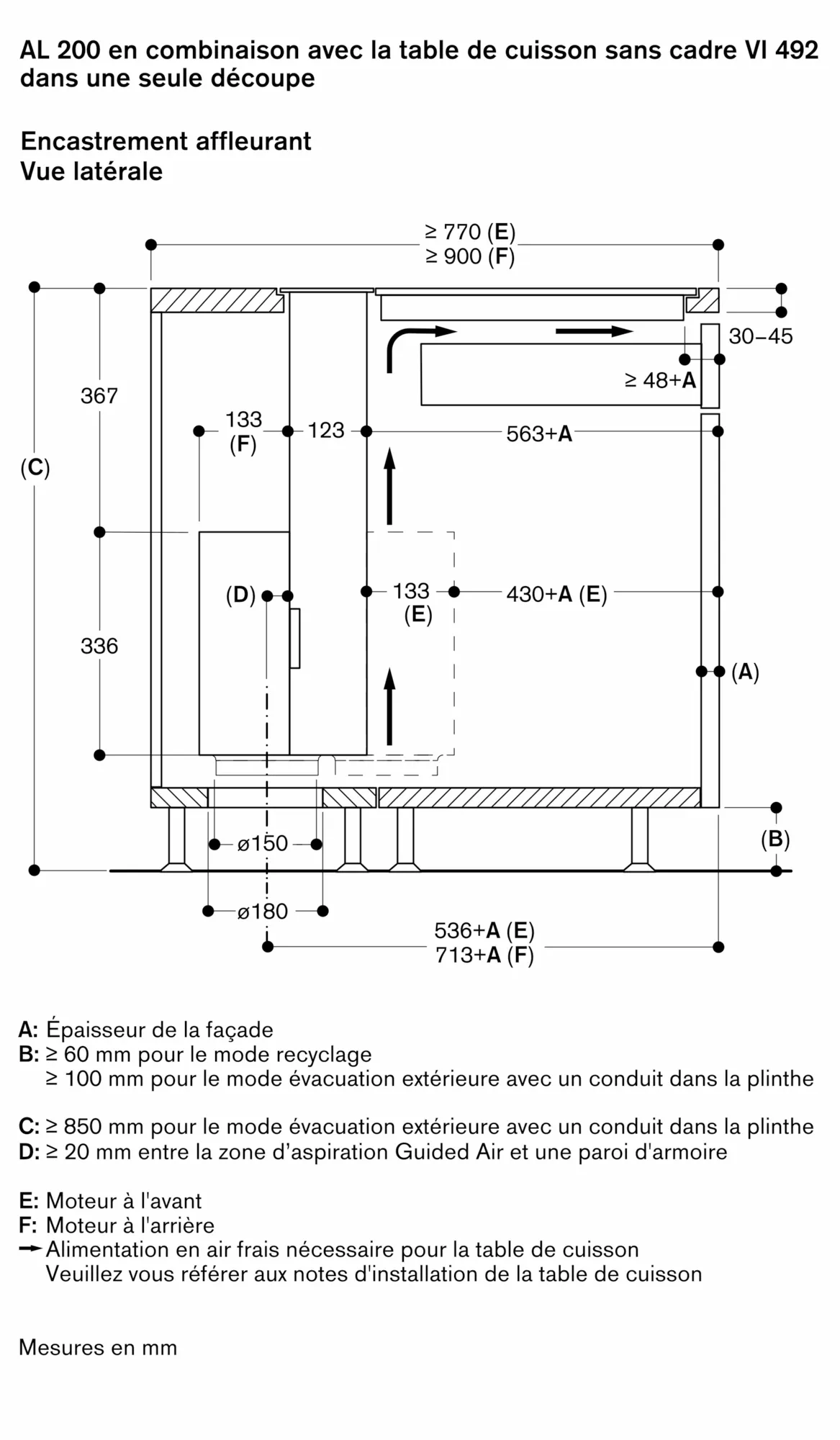 AL200190 Hotte de plan de travail | GAGGENAU CH