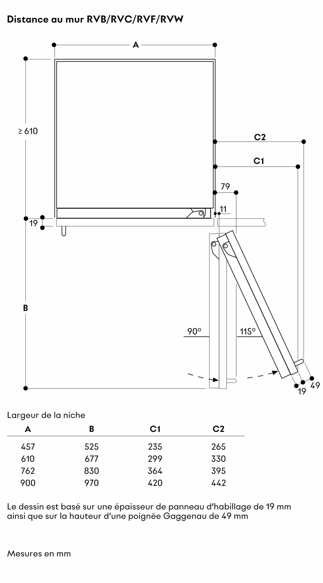 RVC497190 Réfrigérateur | GAGGENAU FR