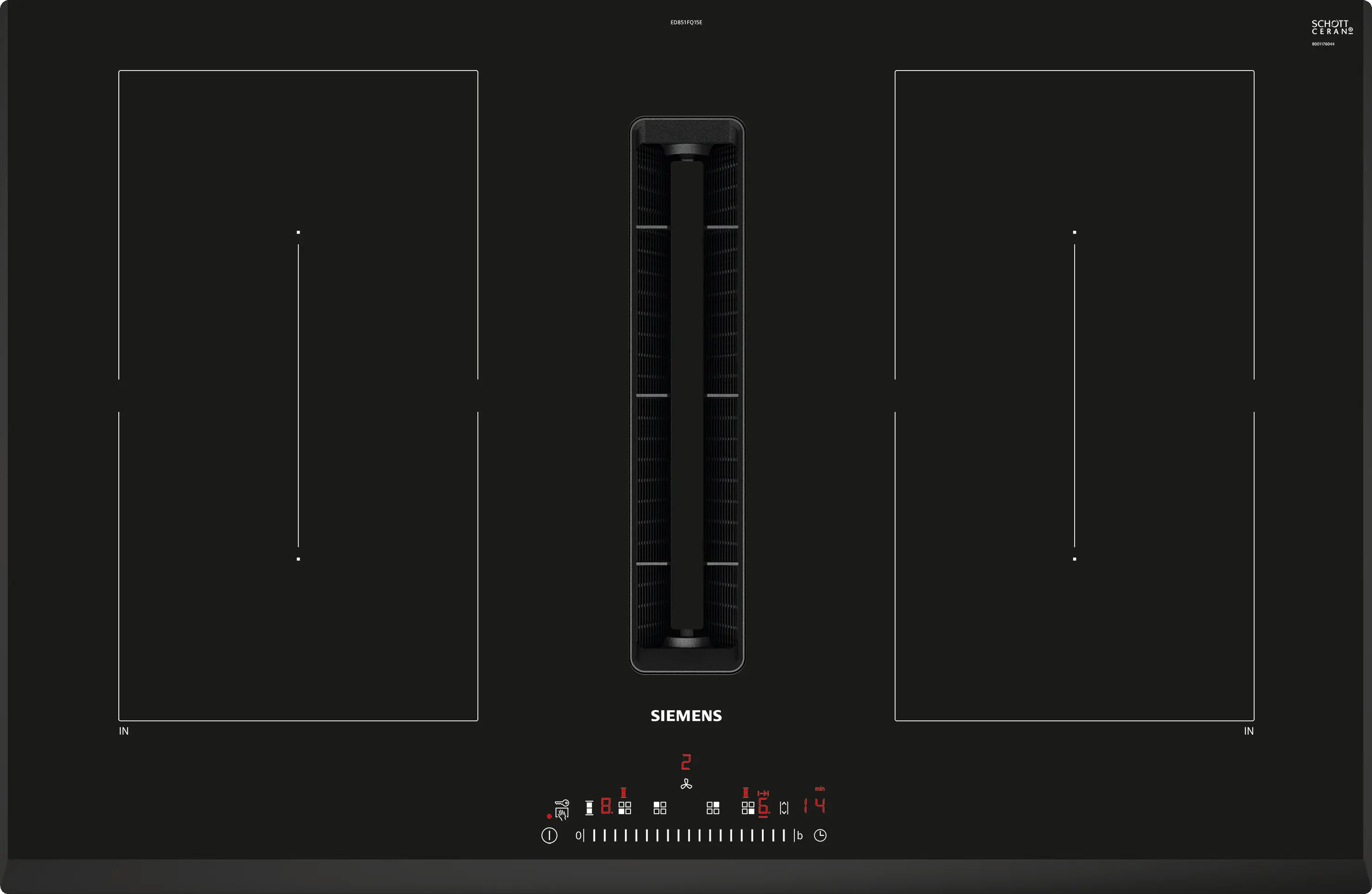 ED851FQ15E Induction hob with integrated ventilation system | SIEMENS GB