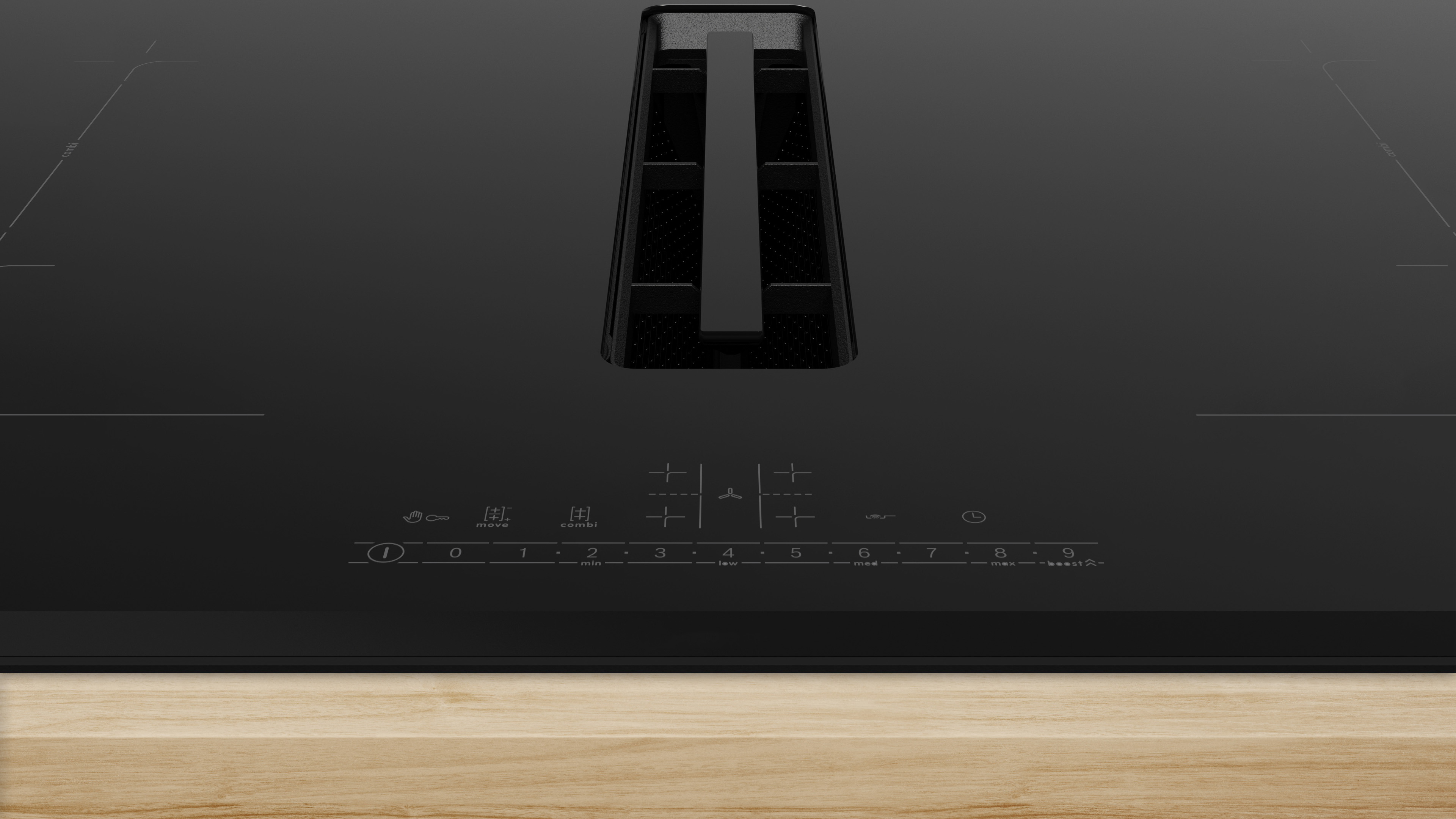 PVQ895F25E Table de cuisson à induction avec hotte intégrée | BOSCH BE