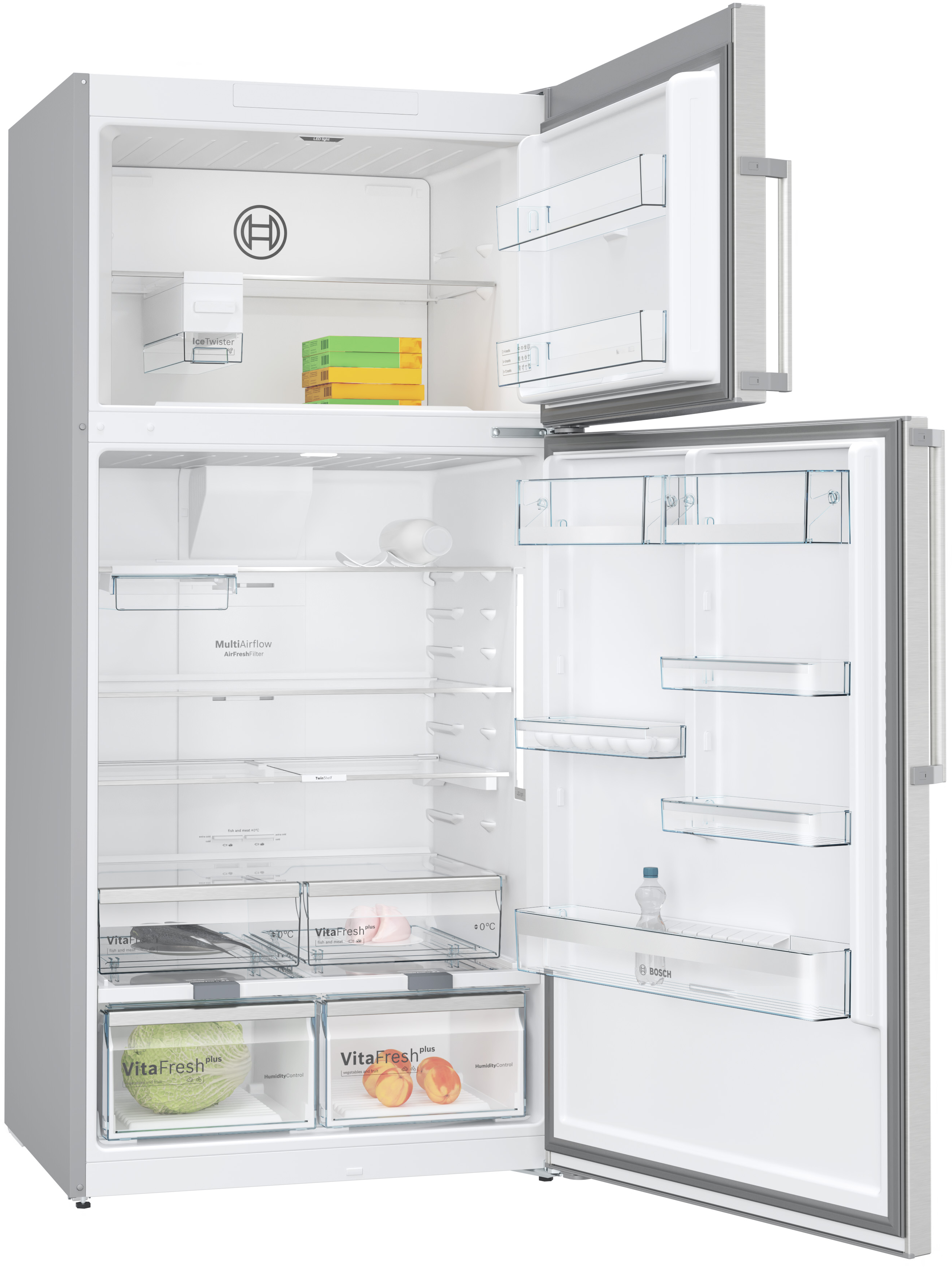 KDN86AI30U free-standing fridge-freezer with freezer at top | BOSCH XN