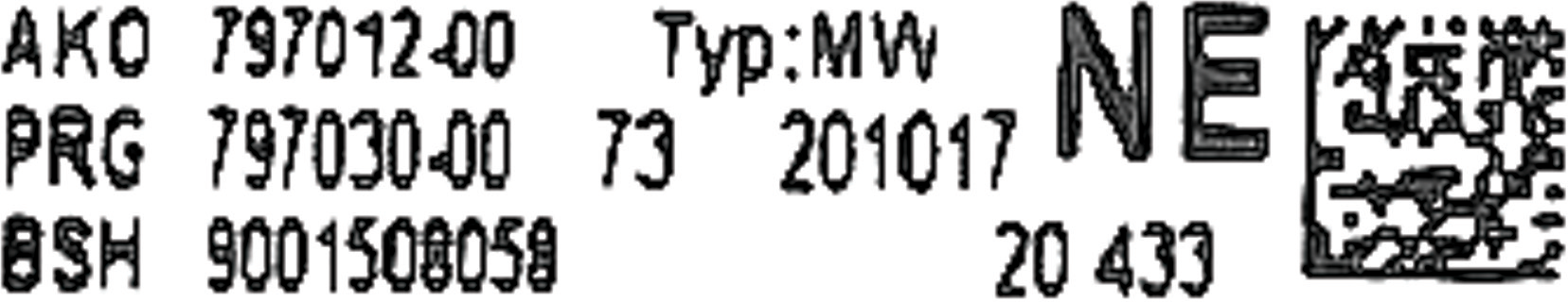11036791 Operating module not programmed | Neff home appliances GB