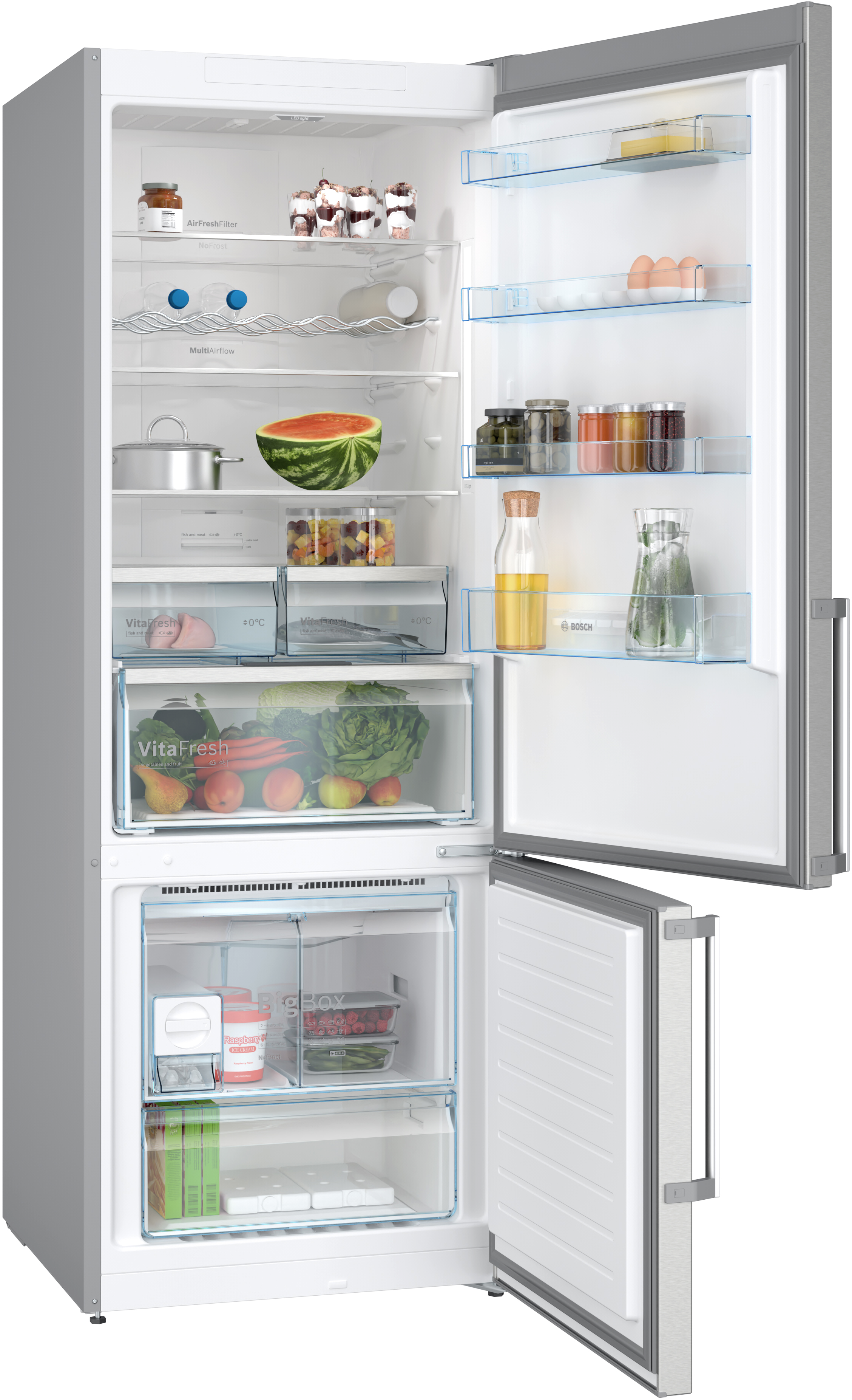 KGN56CI41J free-standing fridge-freezer with freezer at bottom | BOSCH TH