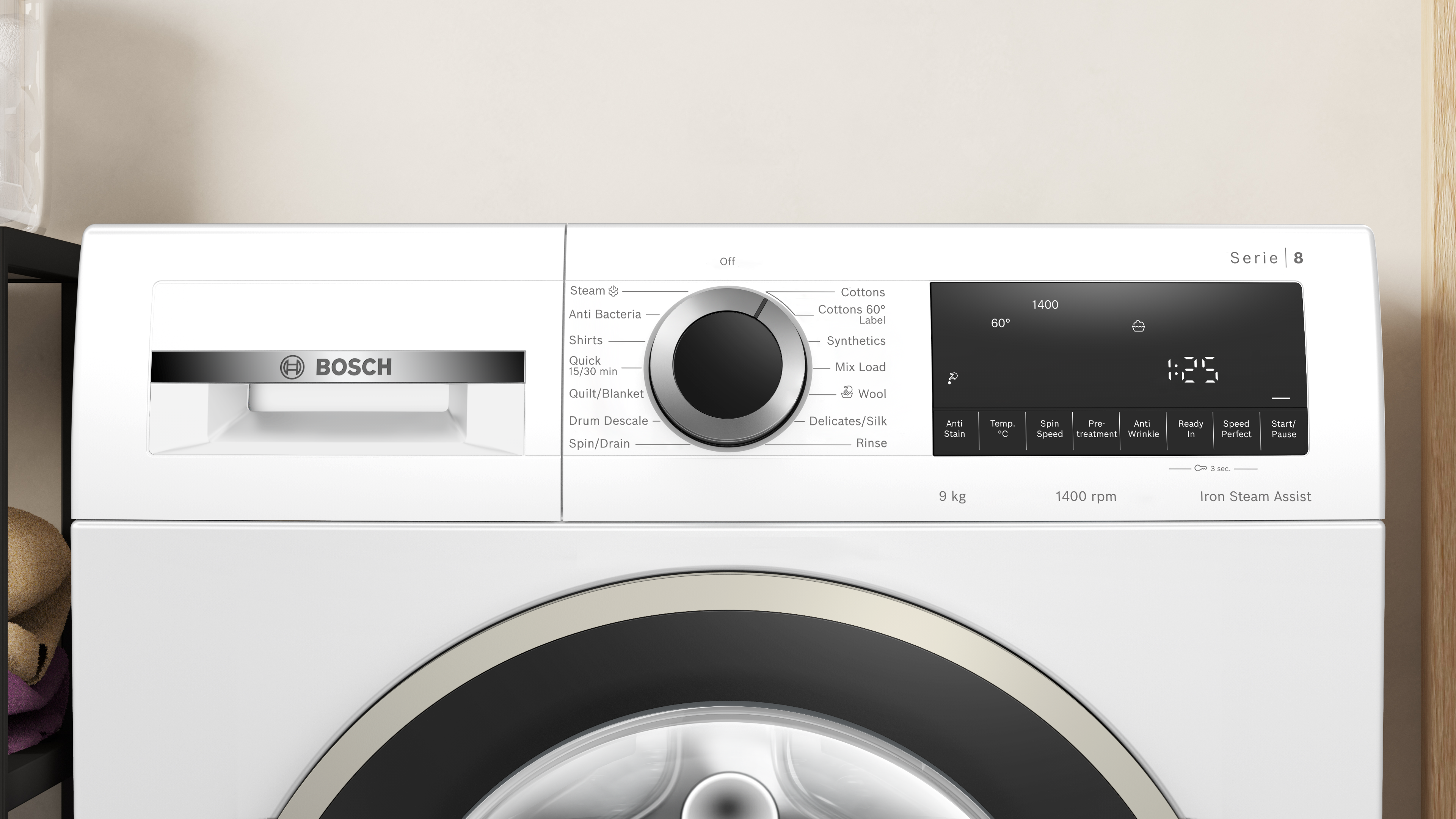 WGA14400IN washing machine, front loader | Bosch Home Appliances IN