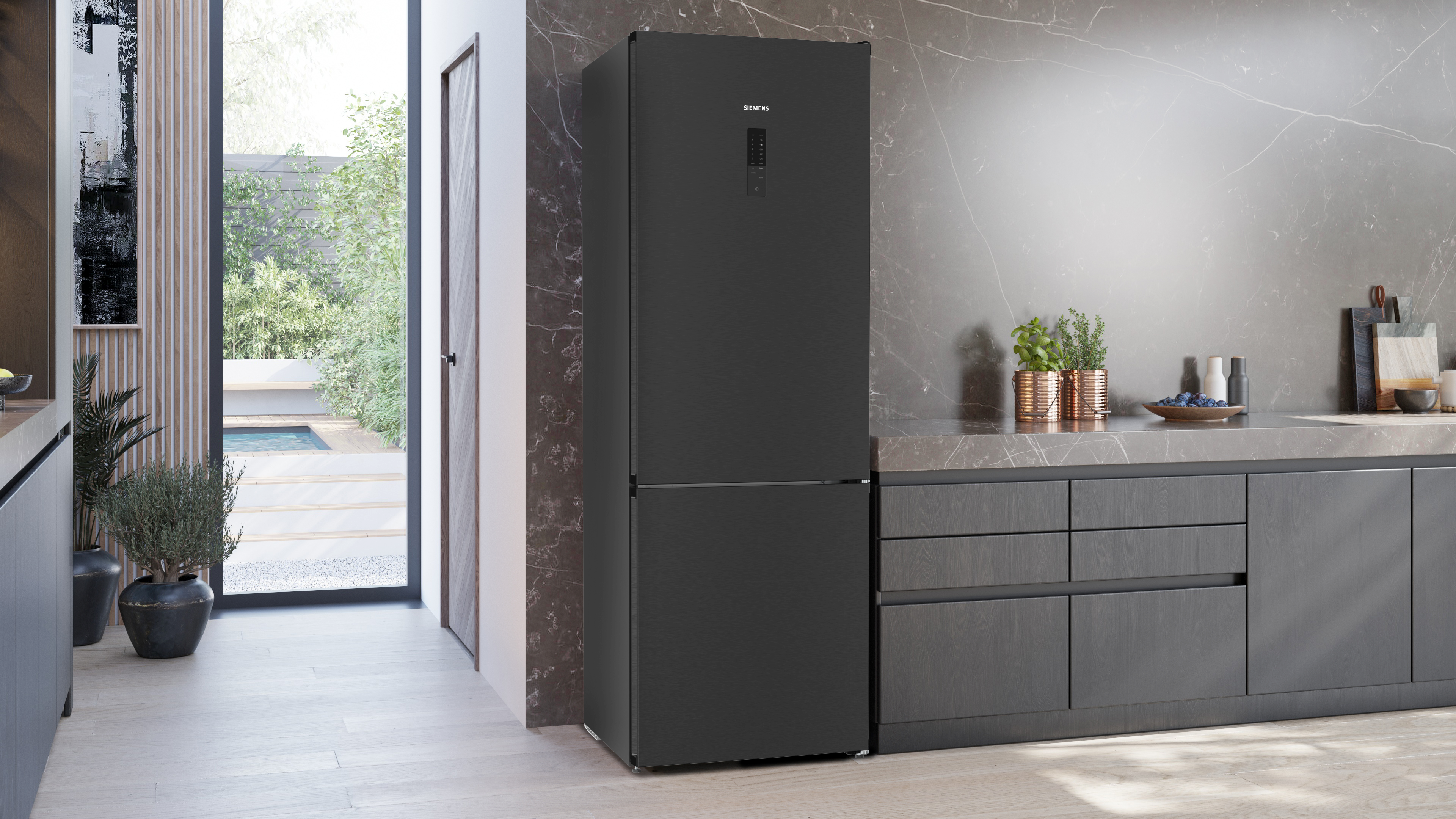 KG49NXXCF Free-standing fridge-freezer with freezer at bottom | SIEMENS GB