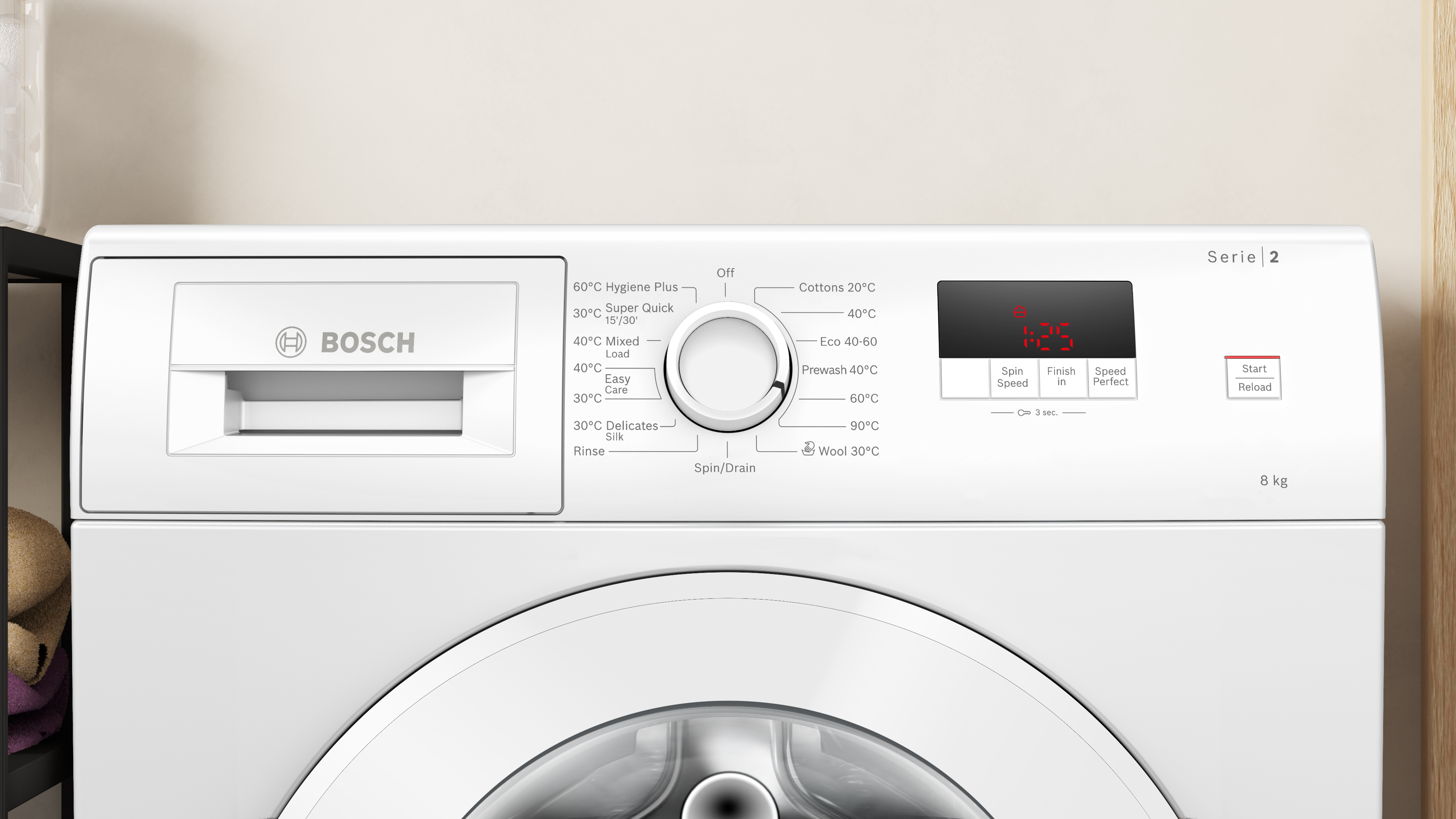 WGE03408GB Washing machine, front loader | BOSCH GB