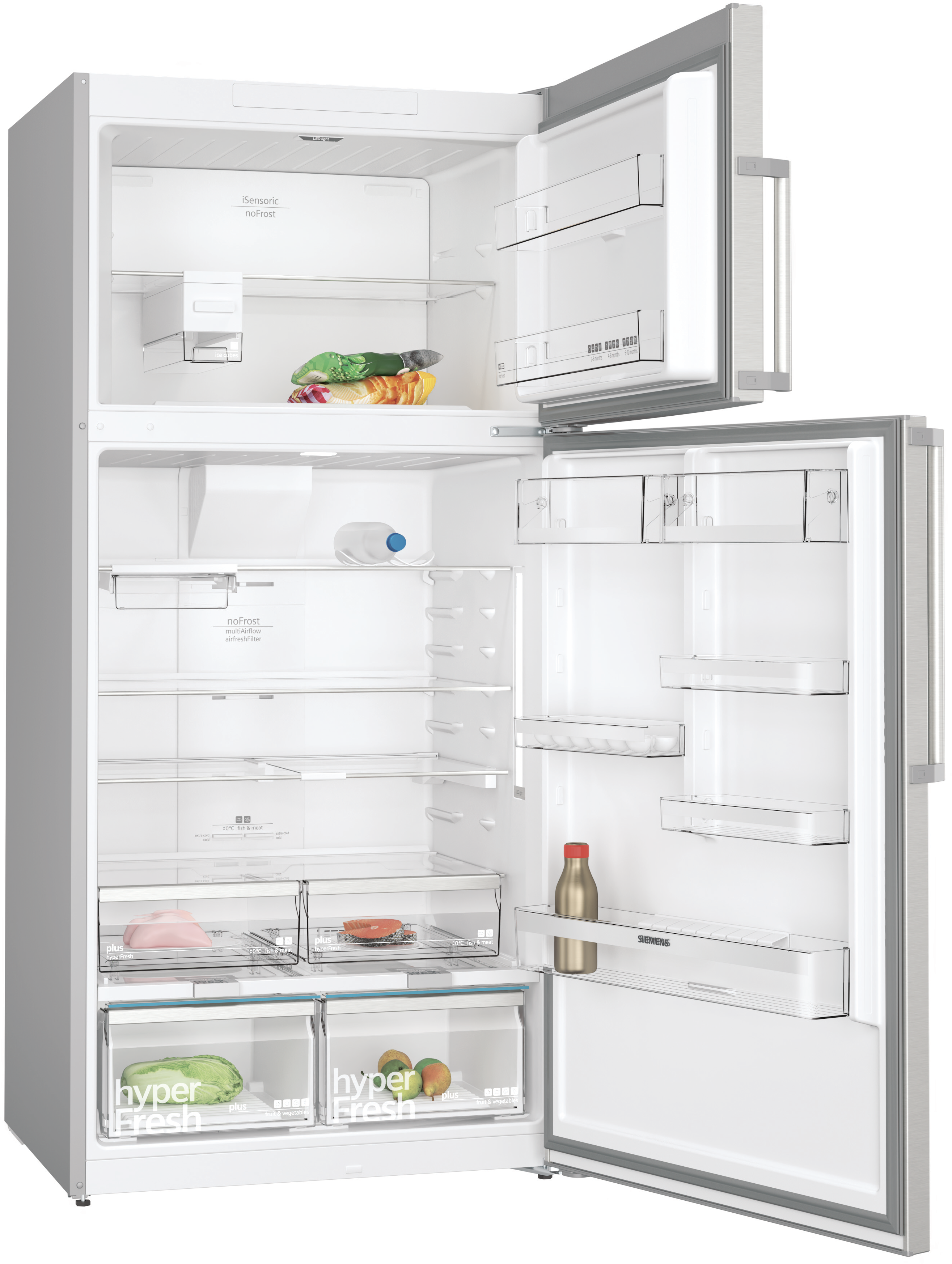 KD86NHIE0M free-standing fridge-freezer with freezer at top | SIEMENS AE