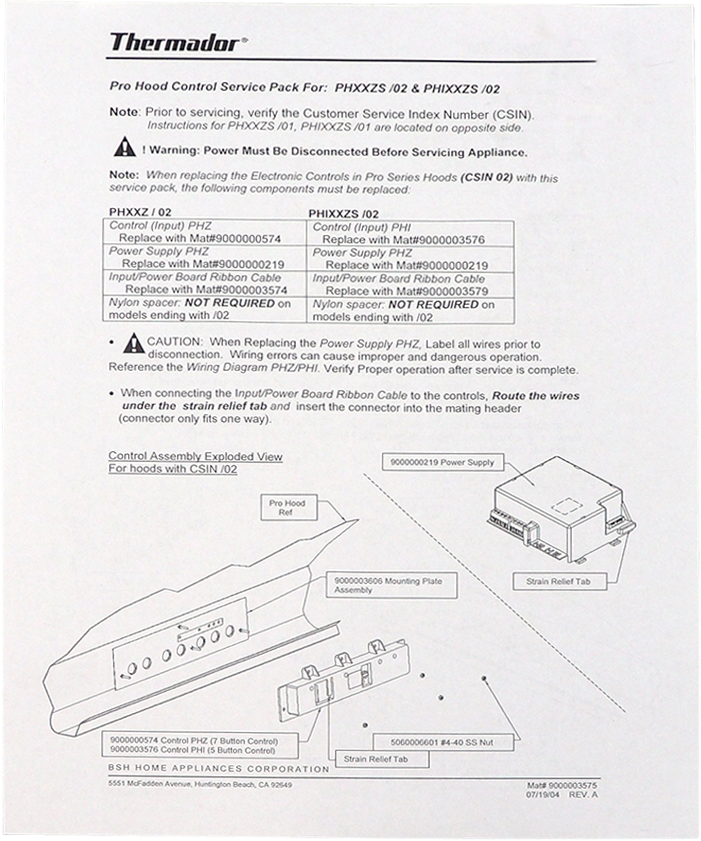 00427159 Control unit | THERMADOR US