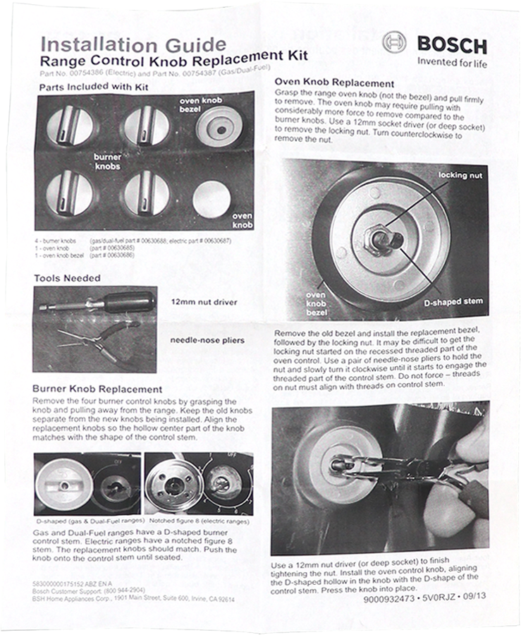 00754386 Repair-set | BOSCH US