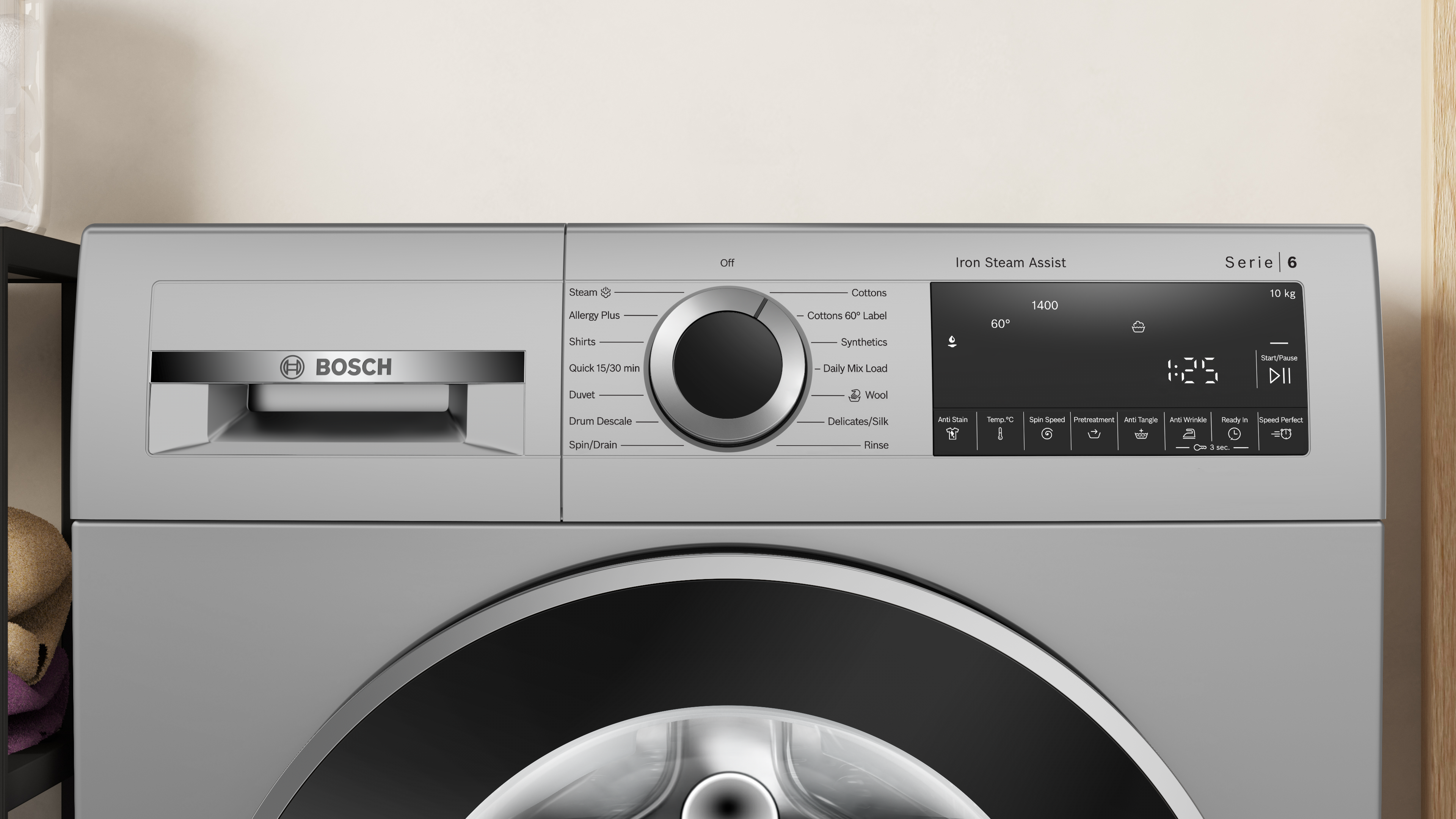 WGA254ZSIN washing machine, front loader | Bosch Home Appliances IN
