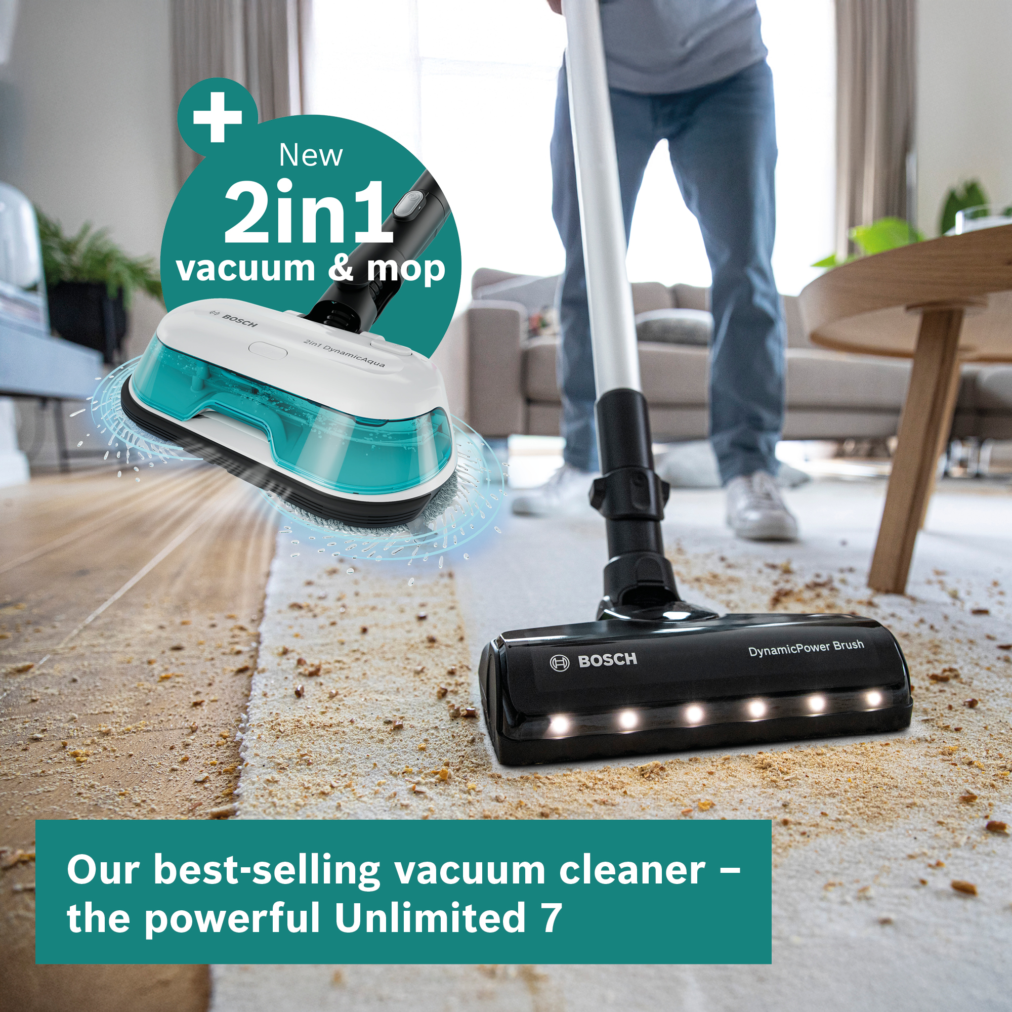 BCS71HYGGB Cordless 2 in 1 Vacuum and Mop | BOSCH GB