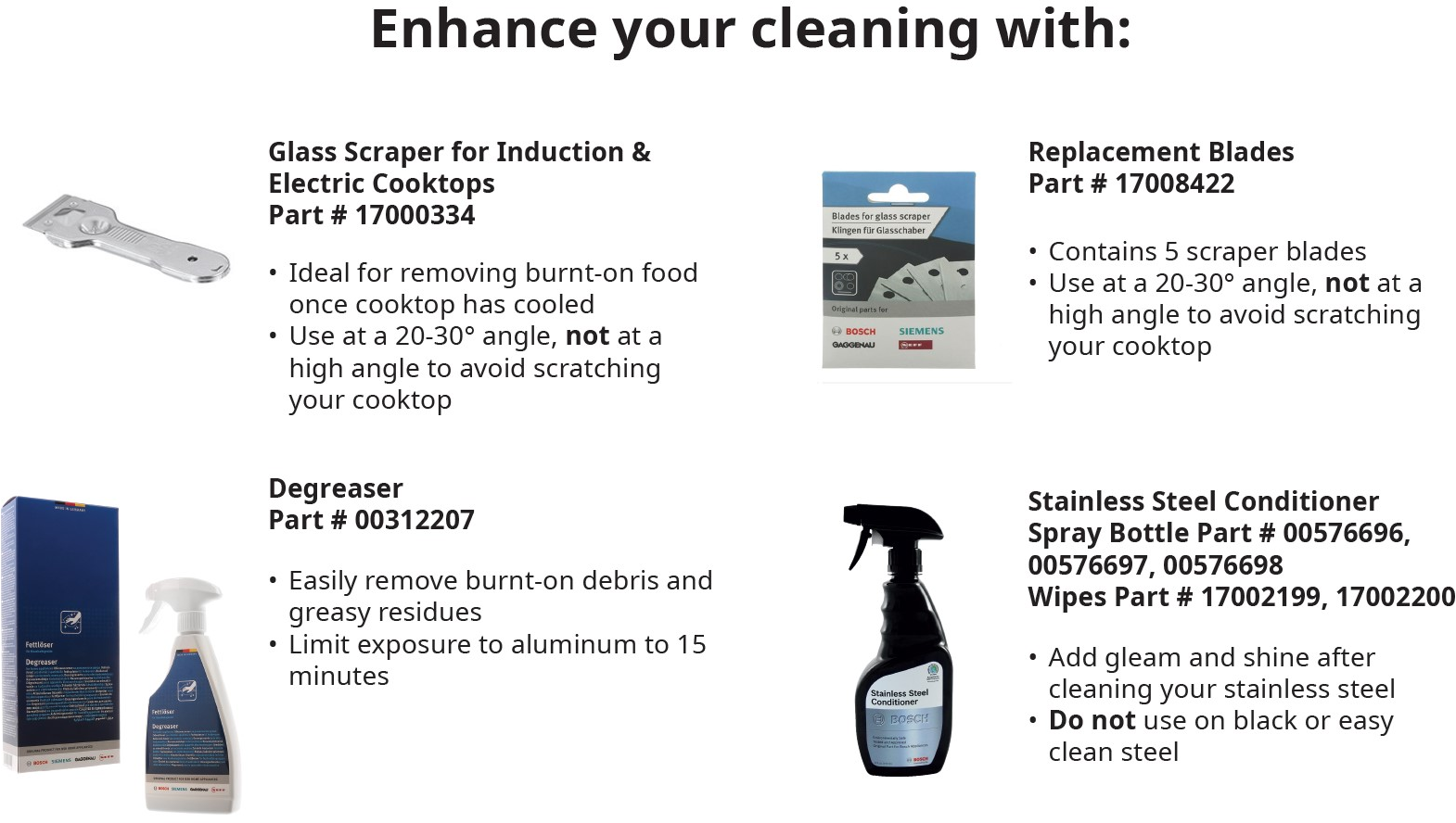 12010030 Bosch Induction & Electric Cooktop Cleaner | GAGGENAU US