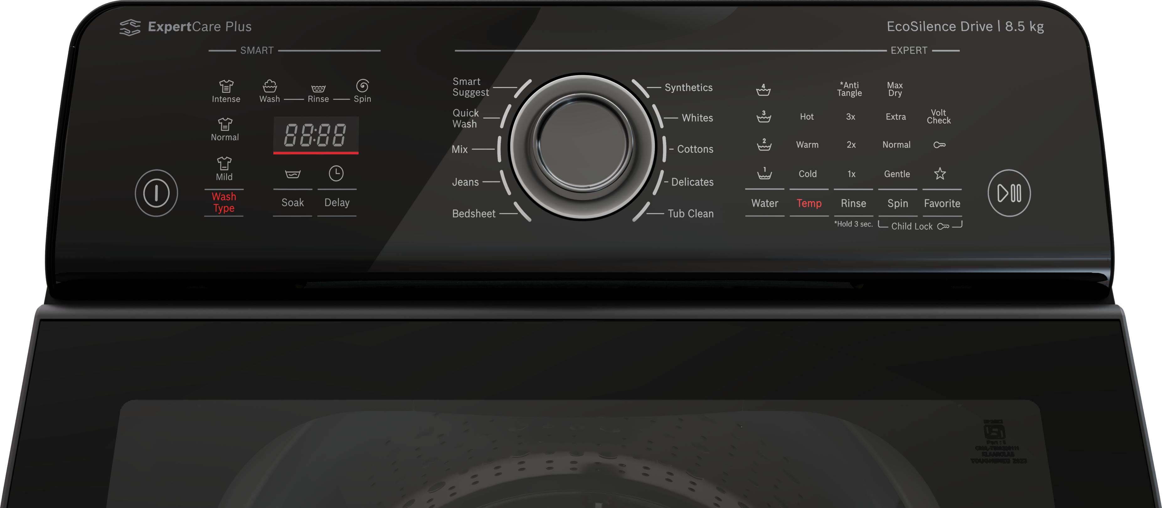 WOE854N7IN washing machine, top loader | Bosch Home Appliances IN