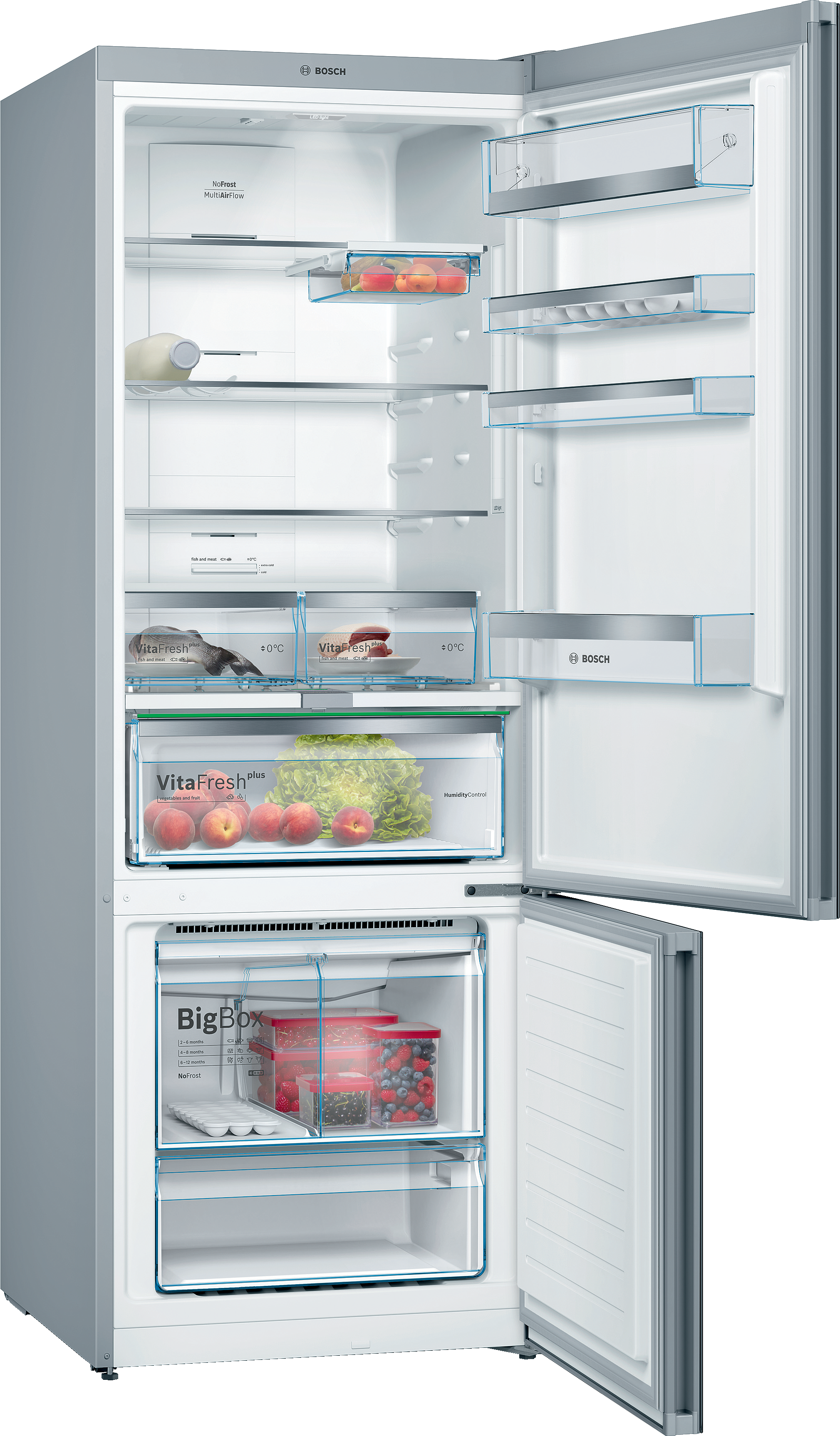 KGN56LB30U Freestanding Fridge-freezer (Bottom freezer), glass door ...