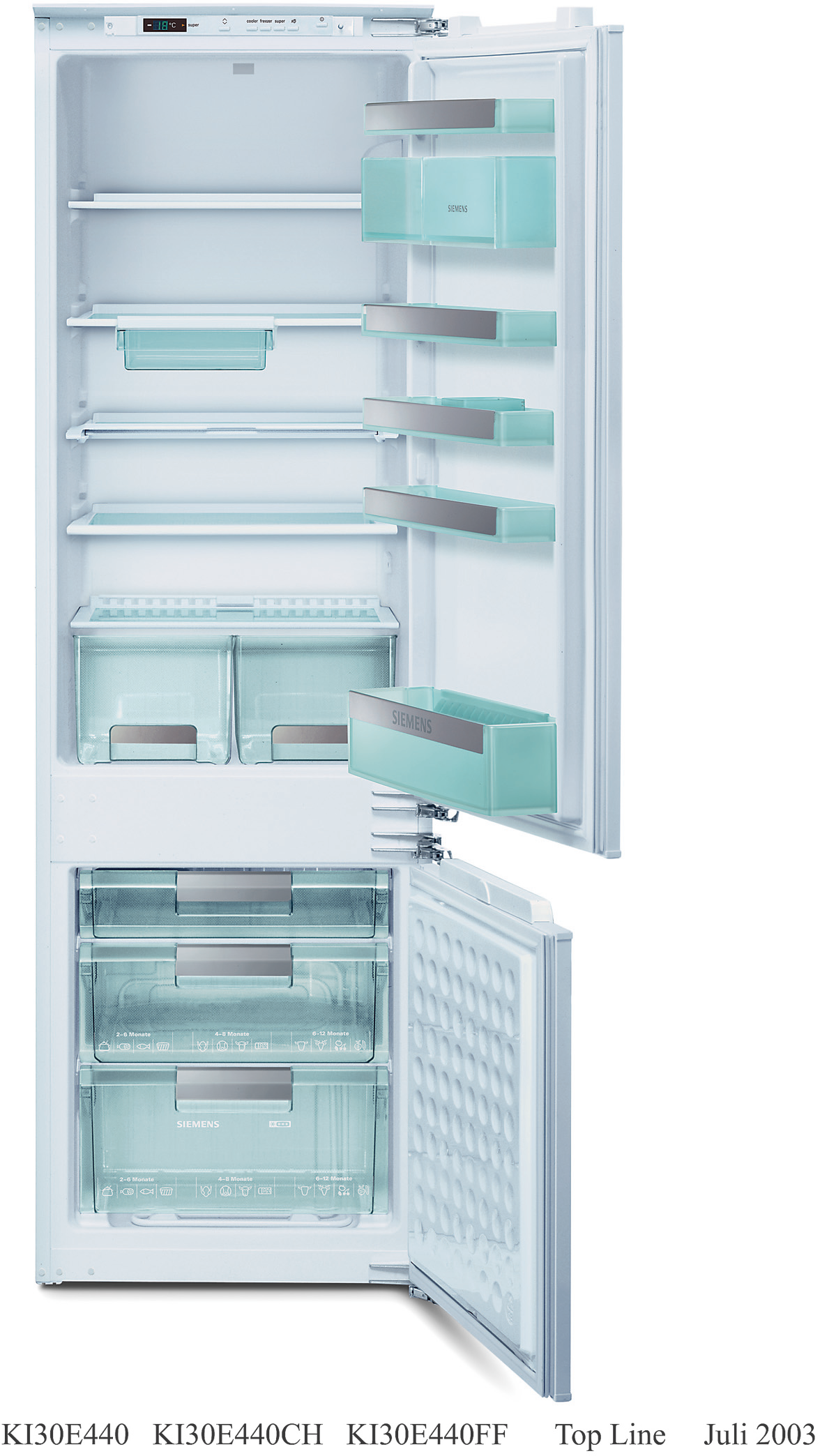 KI30E440 built-in fridge-freezer with freezer at bottom | SIEMENS BE