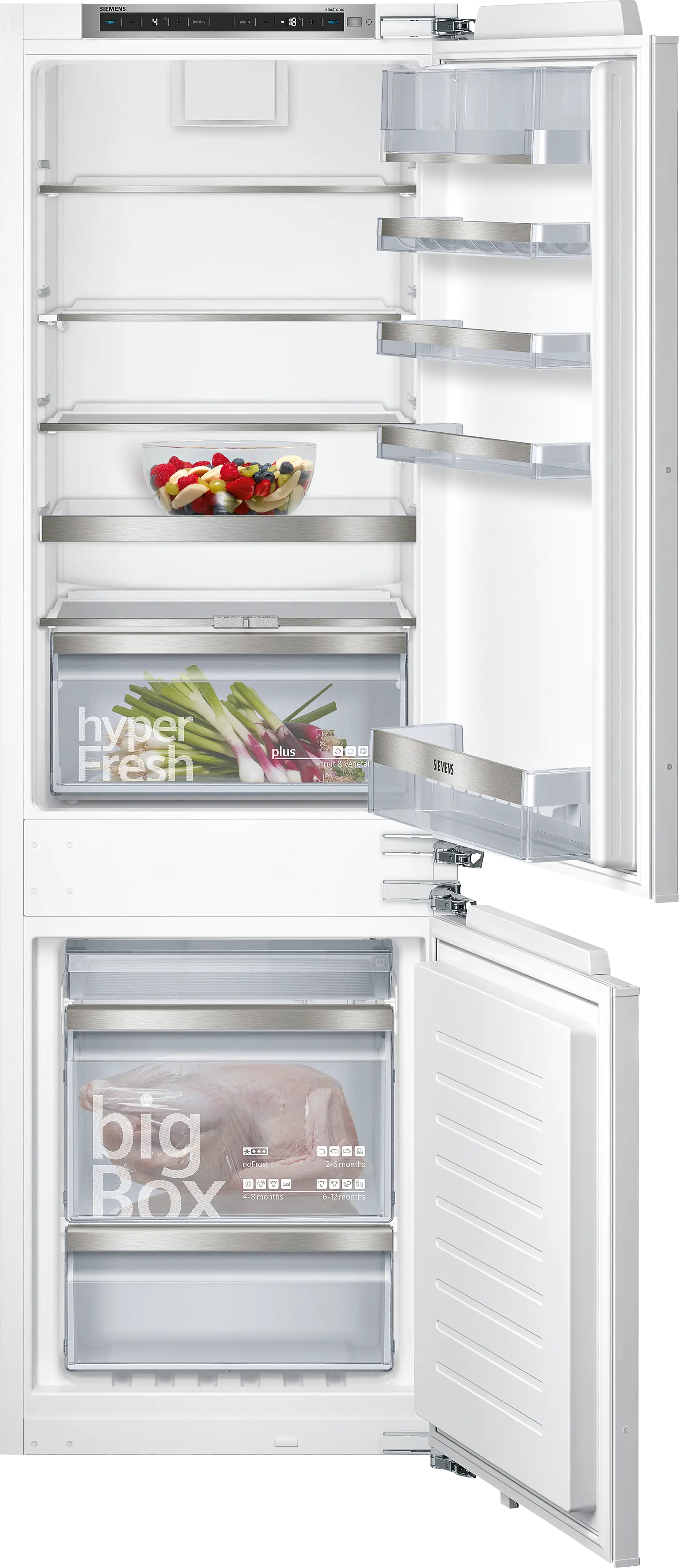 KI86NAF31K built-in fridge-freezer with freezer at bottom | SIEMENS HK