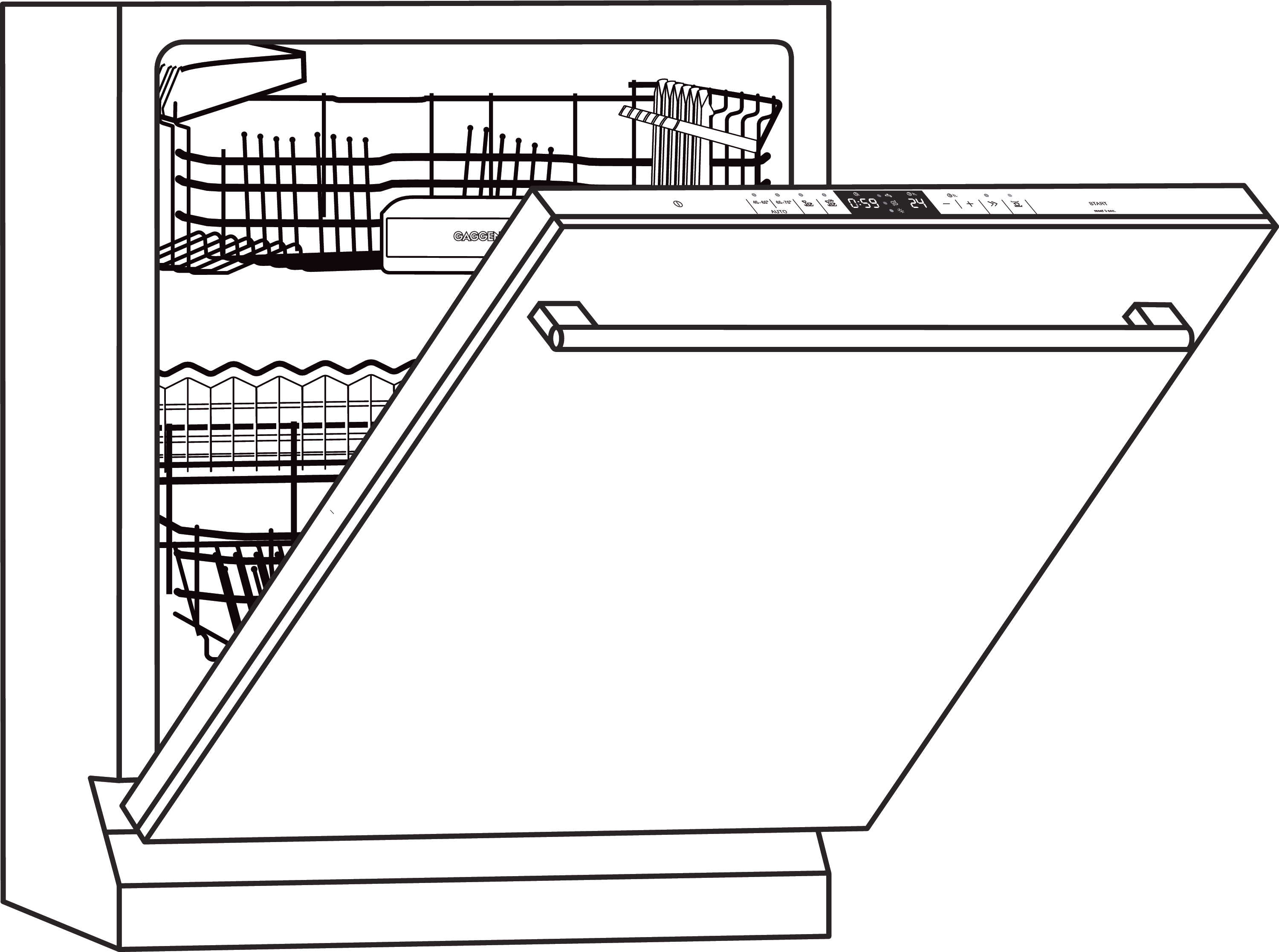 DF240161 fully-integrated dishwasher | GAGGENAU NZ